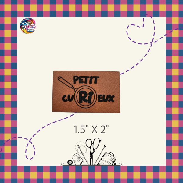 Étiquette à coudre - Petit curieux - 1,25" X 2,0" - Les Tissus Minifra